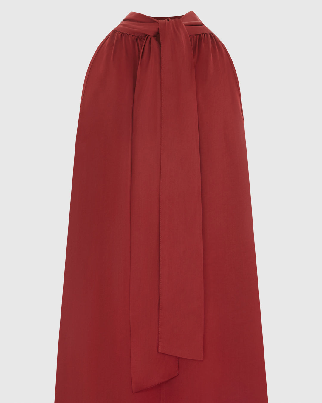 Ruby Halterneck Satin Dress | Deep Red – JAKI